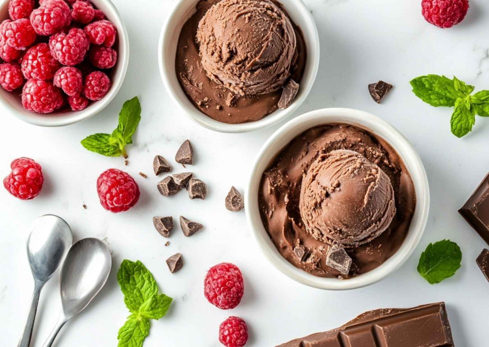 Chocolate-Raspberry Ice Cream with Ninja Creami Ice Creami