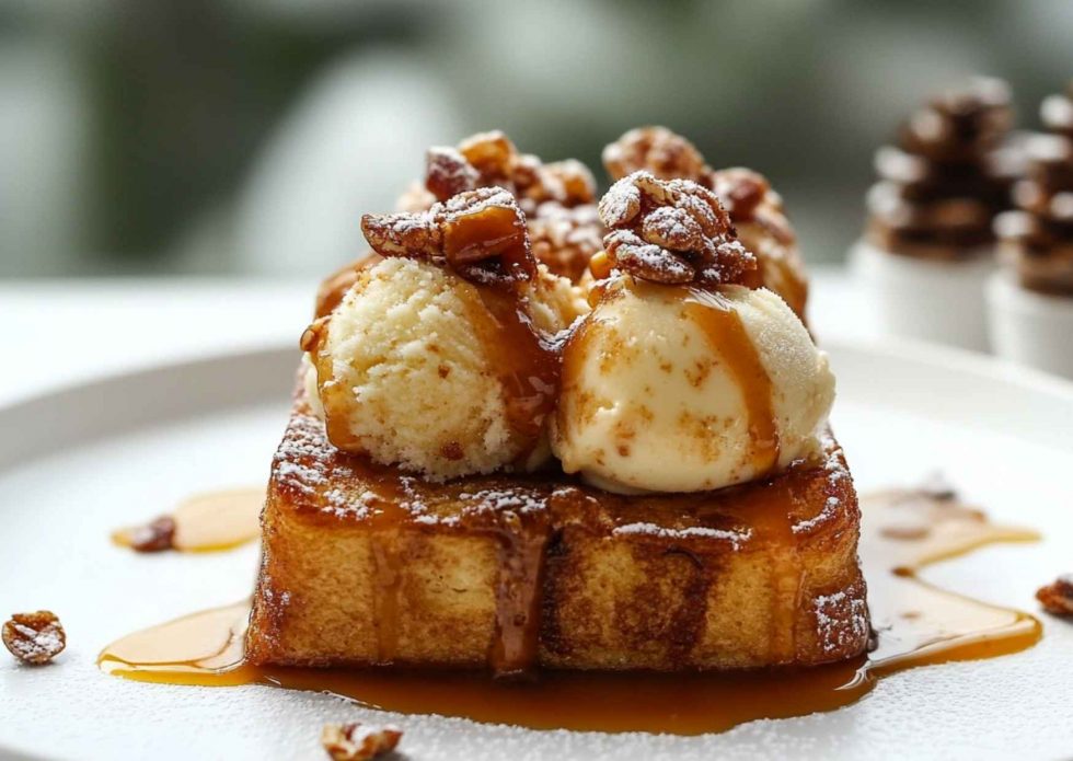 Pain Perdu avec Glace Caramel Beurre Salé 🍦Ice Creami