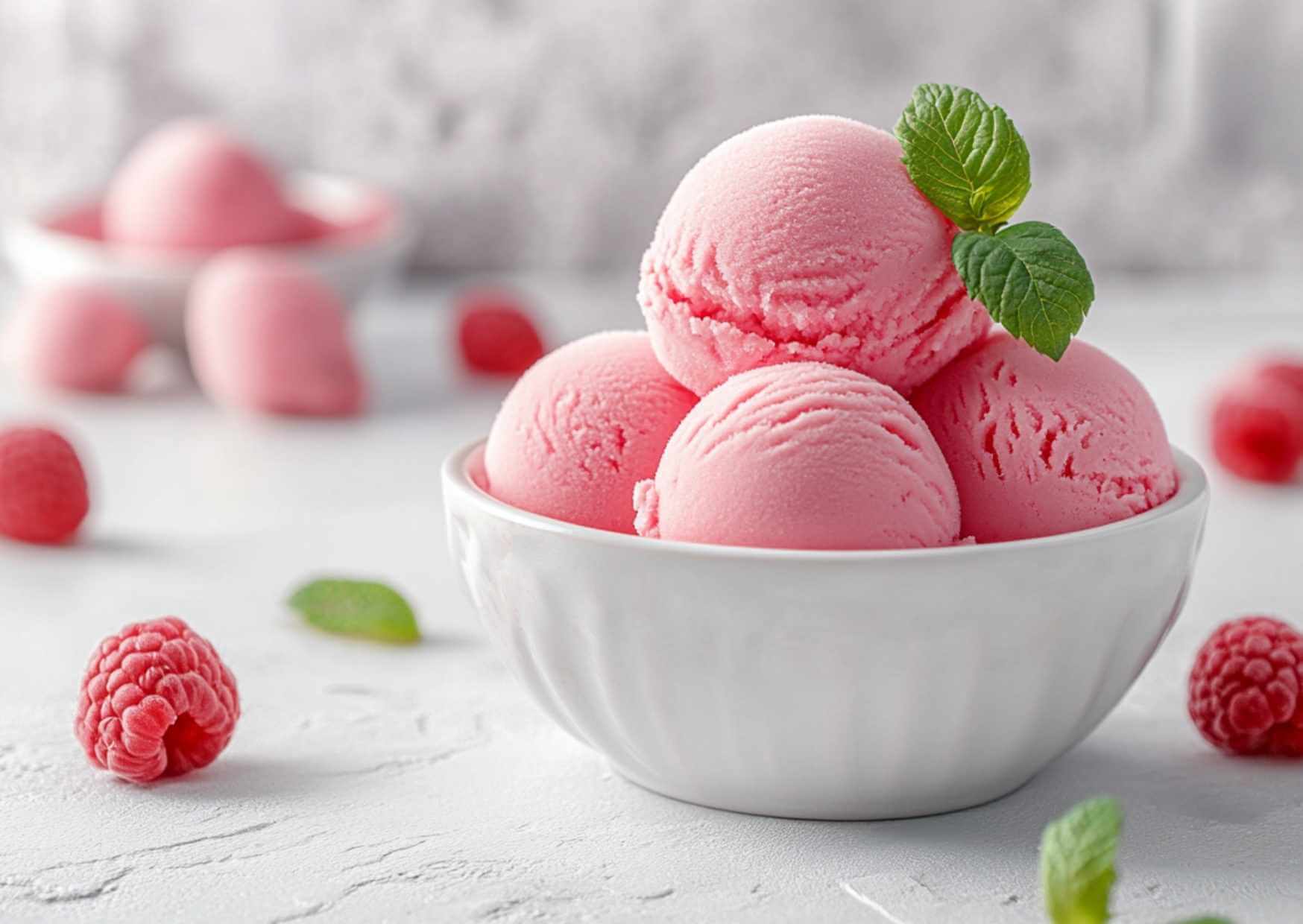 Raspberry-Lychee Sorbet met de Ninja Creami ice Creami