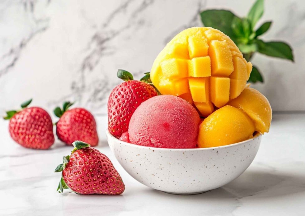 Sorbet Mangue-Fraise Avec Le Ninja Creami 🍦Ice Creami