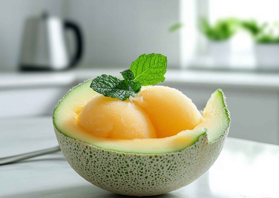 Sorbet Melon-Menthe Avec Le Ninja Creami (Sans Couleur Verte) 🍦Ice Creami