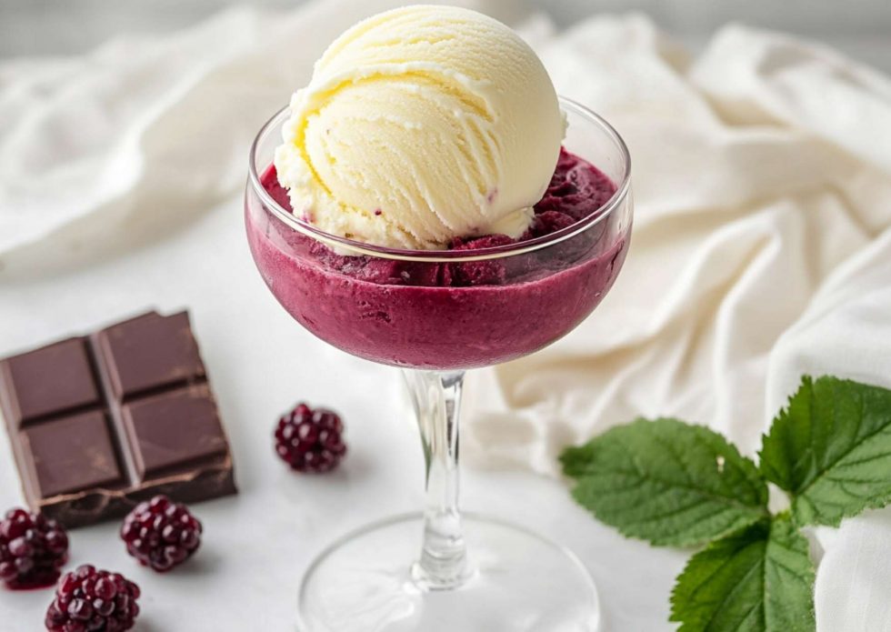 Digestivo helado con crema de cassis y helado casero con Ninja CREAMi ...